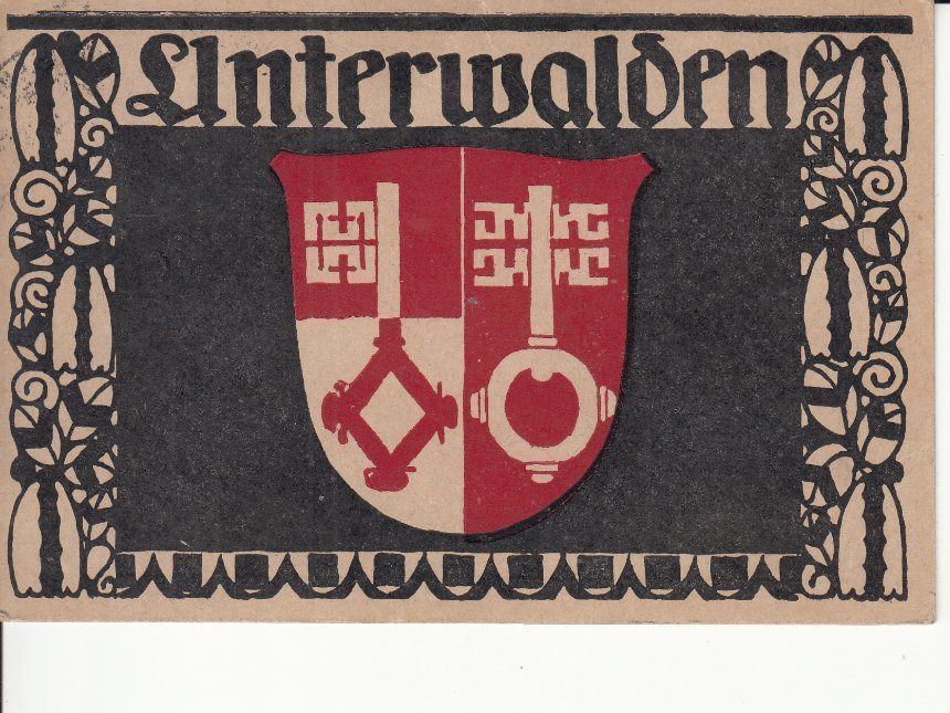 Unterwalden, Schweizer Werkstätten-Karte, 1921 (Gebraucht) in Bürglen ...