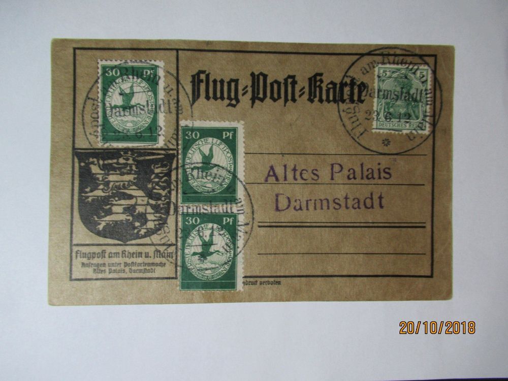 Deutsche Flugpost Karte sehr selten | Kaufen auf Ricardo