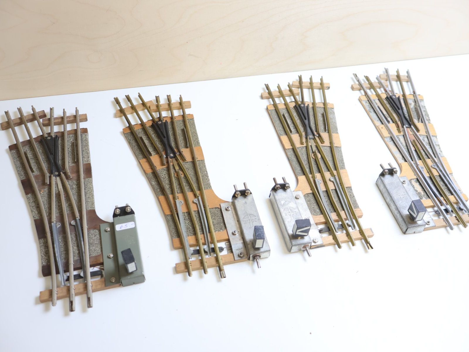 BUCO 4 x Elektro Weiche 122 Messing/Stahl Spur 0 - 3-Leiter (Gebraucht ...