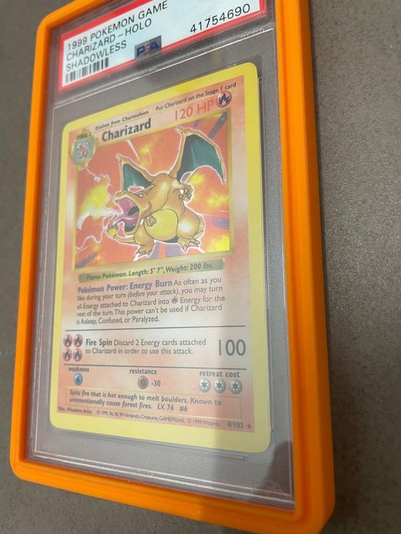 CHARIZARD GLURAK PSA 9 SHADOWLESS Pokemon Holo 1999 ENGLISH (Neu (gemäss Beschreibung)) in ...
