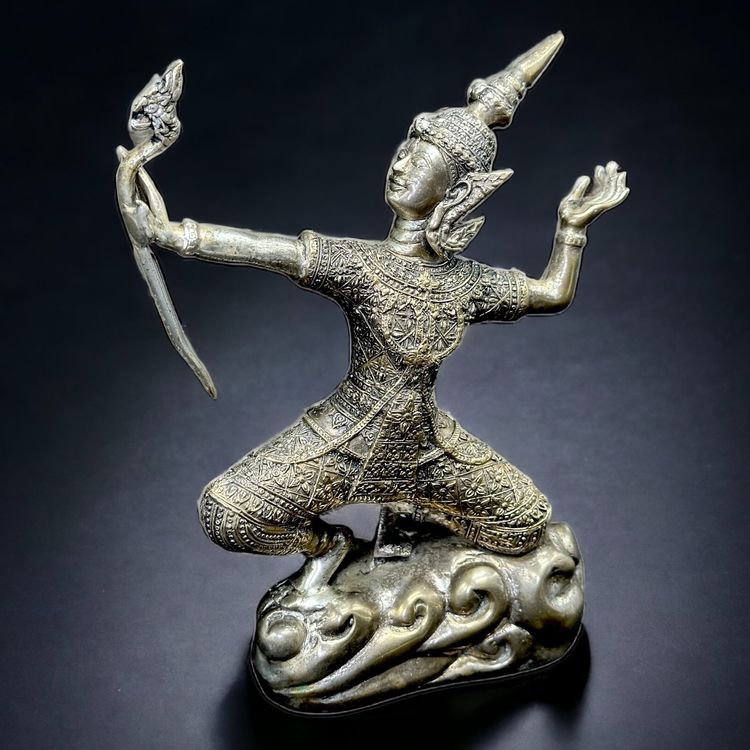 Statue ancienne du Prince Rama avec Arc en bronze argenté | Kaufen auf ...