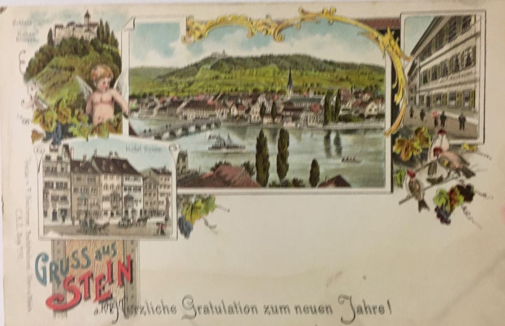 Gruss aus Stein / Stein am Rhein, Neujahr, Litho | Kaufen auf Ricardo