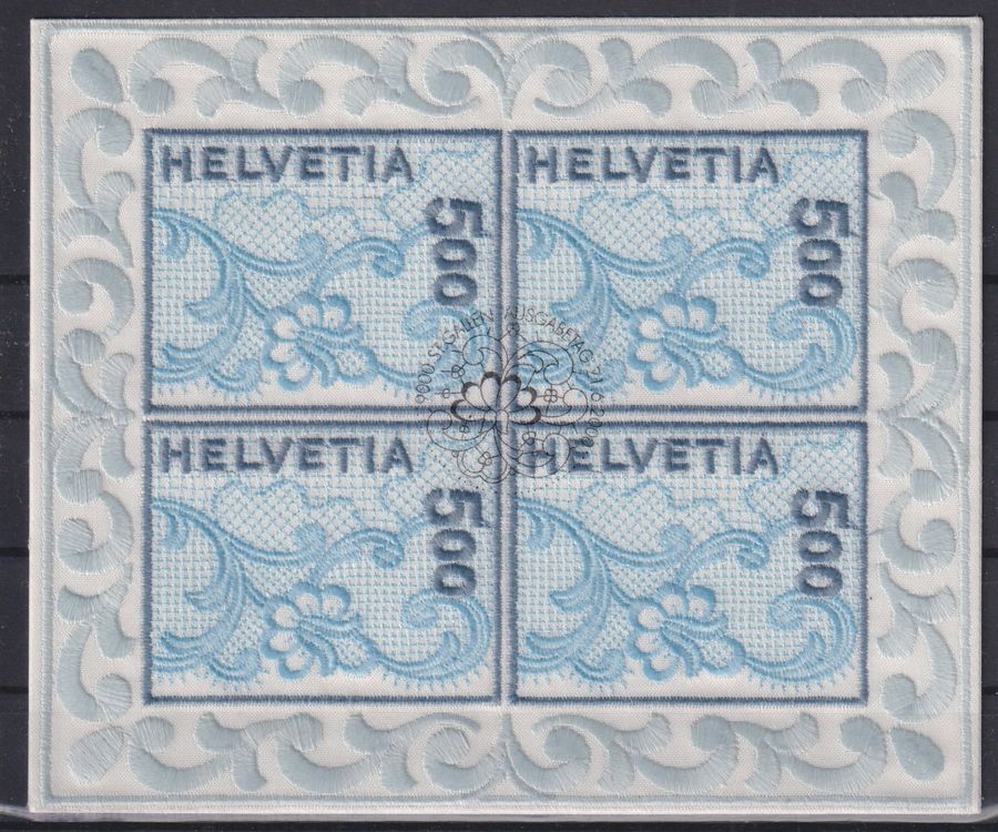 089) BLOCK Stickerei 999 ET Vollstempel (Gebraucht) in Claro für CHF 17 ...