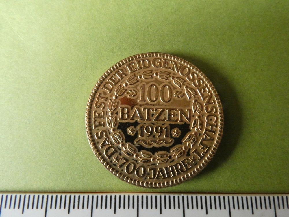 Canton Schwyz 1991, Medaille 100 Batzen (Neu (gemäss Beschreibung)) in ...