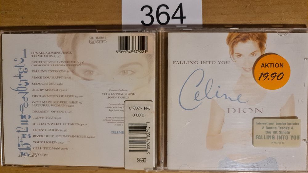 Celine Dion - Falling into you - Top Zustand, CD Hit Album! (Gebraucht) in Dintikon für CHF 2.5 ...
