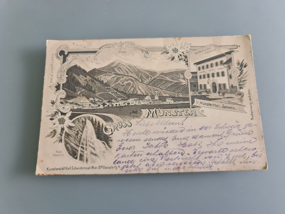 Gruss aus Münster/Karte/Sammler/Engadin/Graubünden/GR/Antik | Kaufen ...
