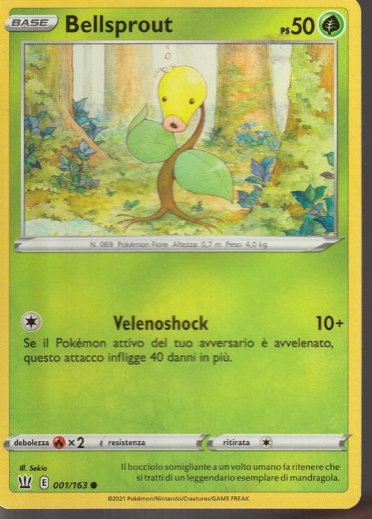 TCG POKEMON Stili Di Lotta BST 001 / 163 BELLSPROUT Italian | Kaufen ...