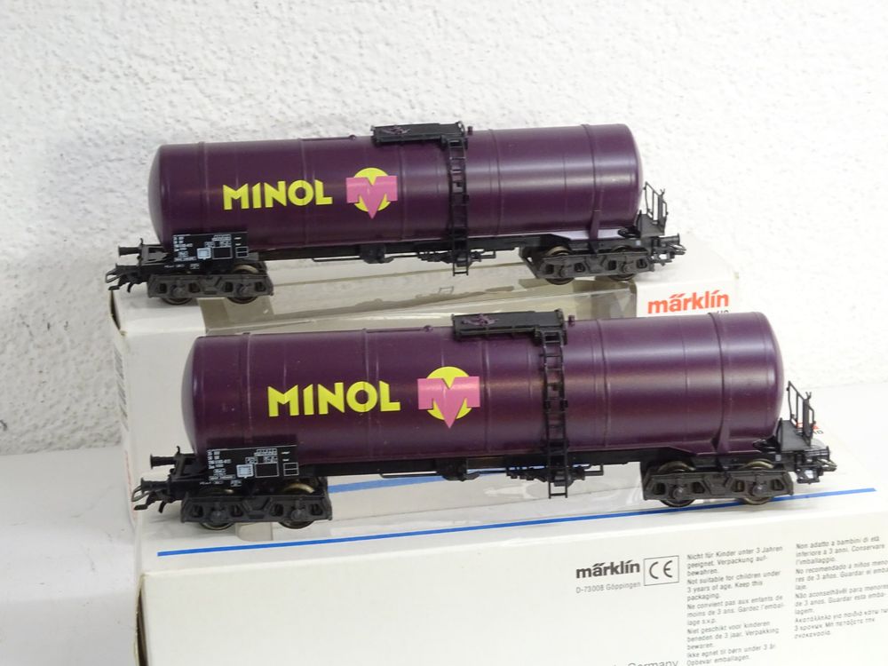 Märklin 2 x 4856 Minol Kesselwagen, H0,WS/AC,OVP (Neu und ...