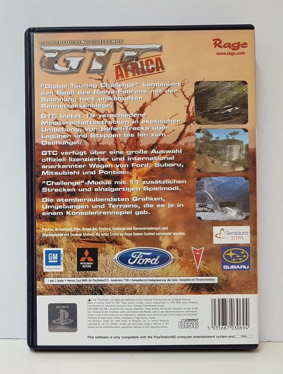 GTC Africa Rally Safari-Trecks PS2 (Gebraucht) in Schüpfheim für CHF 9. ...