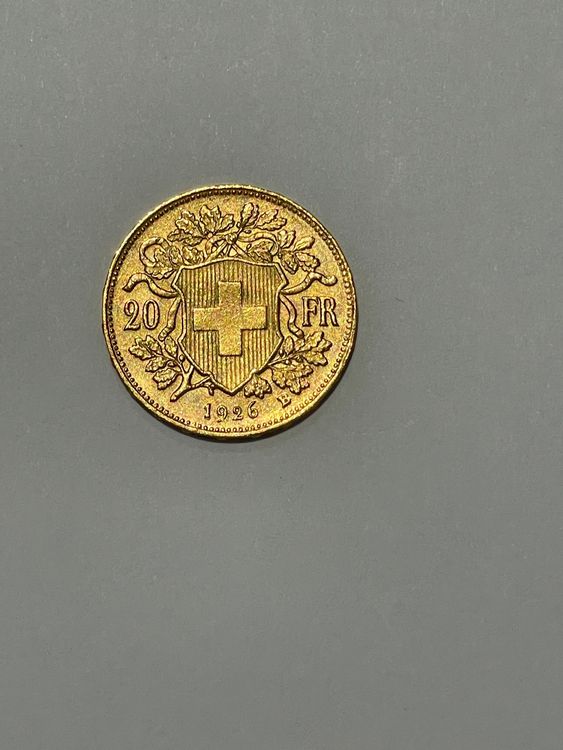 Vreneli 20 Franken 1926 rar Goldvreneli Gold (Gebraucht) in Steinerberg für CHF 1199 – mit ...