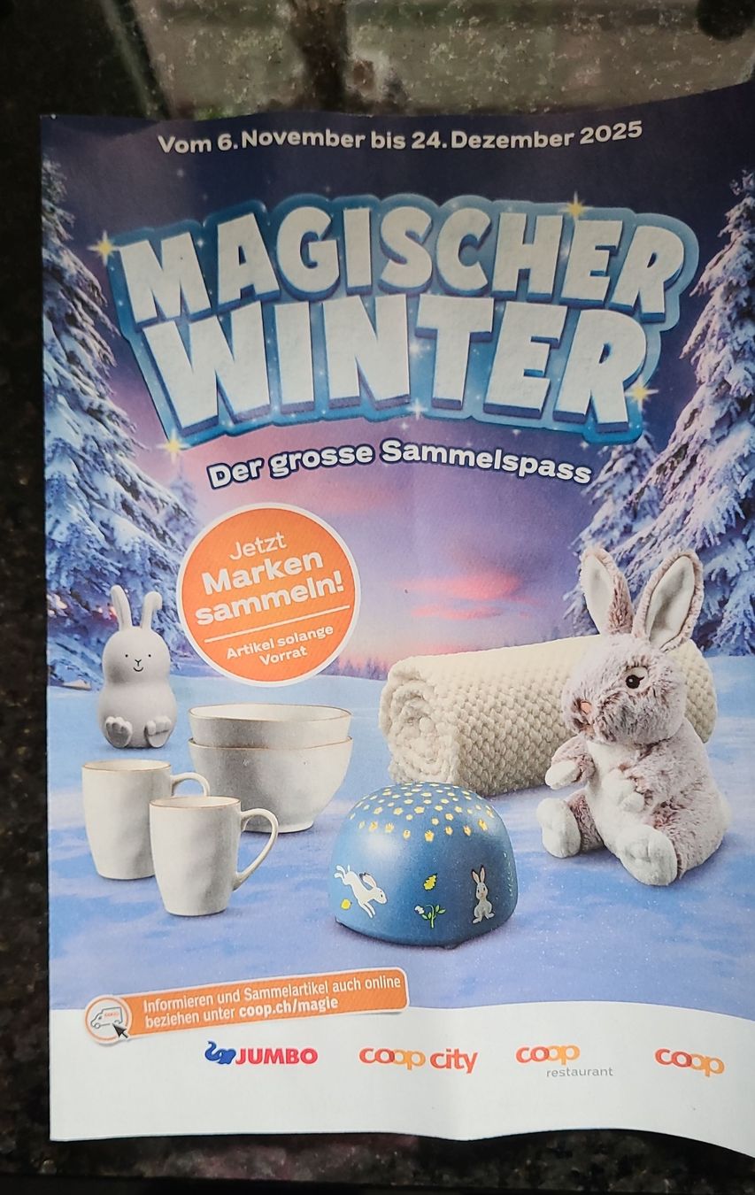 1 volle Coop Magischer Winter Sammelkarte (40 Marken) (Neu (gemäss ...