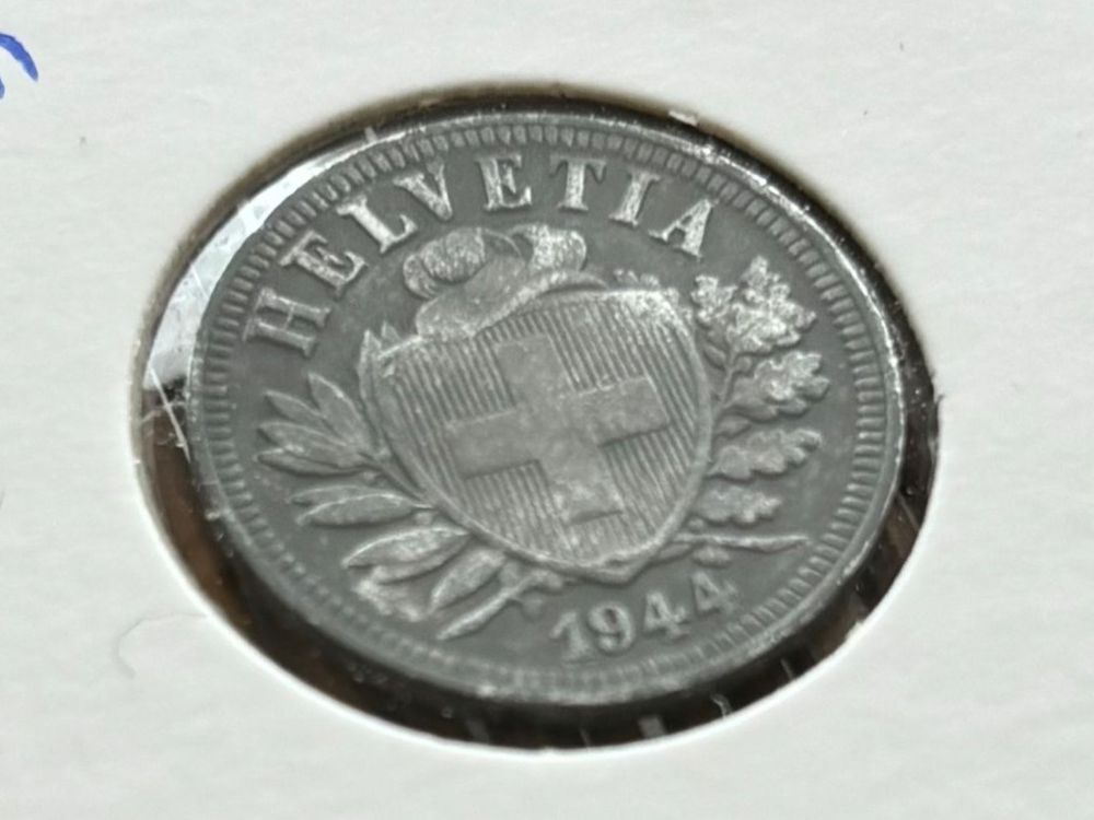Schweiz 2 Rappen 1944 ss Schild Freiheitshut - Zn Zink | Kaufen auf Ricardo