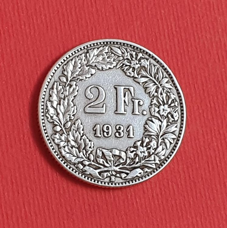 2 Franken 1931 „Silber“ (Gebraucht) in Uttigen für CHF 6 – mit Lieferung auf Ricardo kaufen