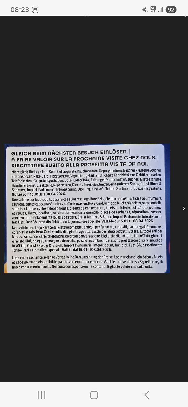 Coop City Bon 15% Rabatt auf Non-Food Artikel (Neu (gemäss Beschreibung ...