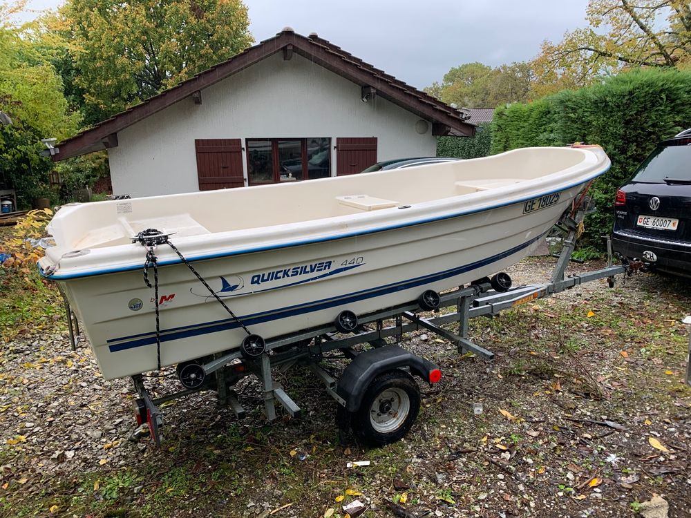 Bateau QuickSilver 440 et remorque Atlas P6M (Gebraucht) in Vandoeuvres ...