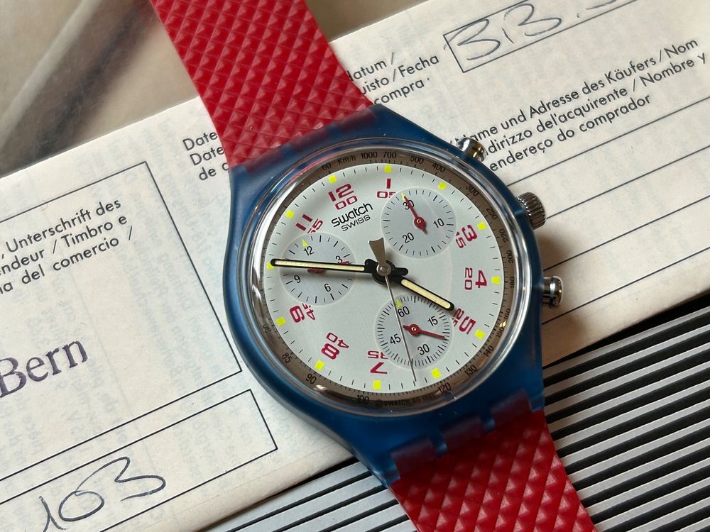 Montre Swatch chrono SCN103 JFK fonctionne 1991 | Kaufen auf Ricardo