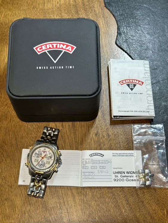 Certina DS Alarm Chronograph Titan Box/Garantie 1998 (Gebraucht) in ...