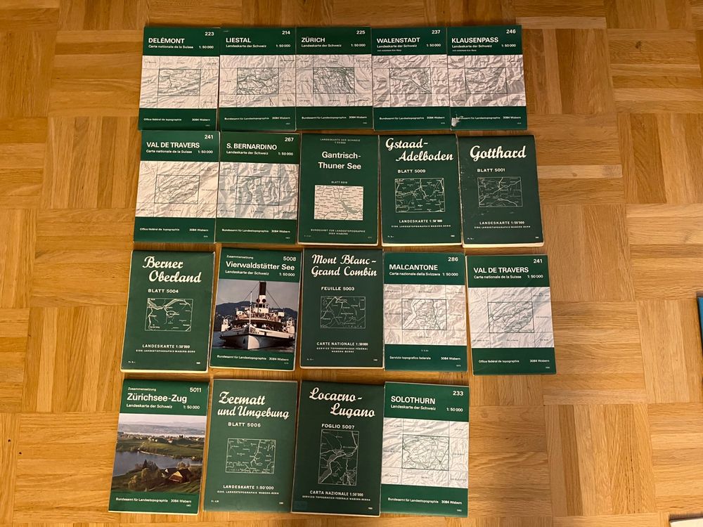 Schweizer Landkarten Sammlung, viele verschiedene Gebiete! (Gebraucht ...