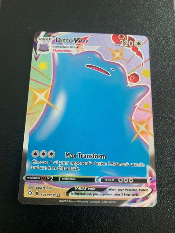 Pokemon Ditto VMAX Shiny fullart Shining Fates SV119/SV122E (Gebraucht ...