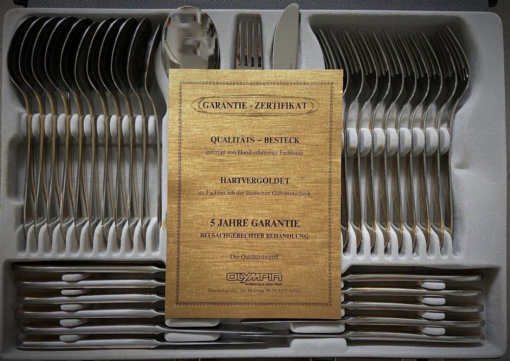 Amefa SOLINGEN Besteck Set hartvergoldet (Neu (gemäss Beschreibung)) in ...