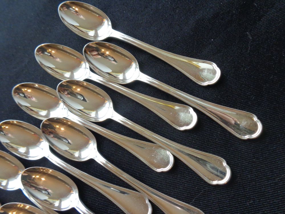 ° 12 X CUILLERES A CAFE JEZLER LA SUISSE ARG. 800 COMME NEUF (Neuf ...