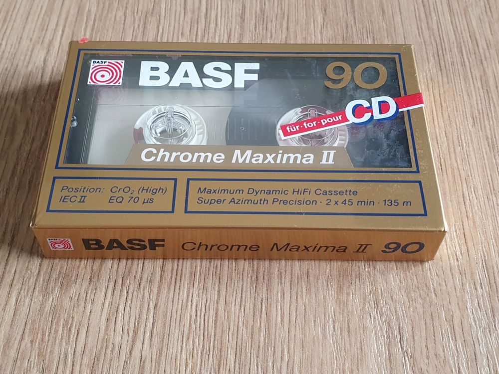 K7 BASF CHROME MAXIMA II POSITION CRO2 OVP NEUVE (Neu und originalverpackt) in Biel/Bienne für ...