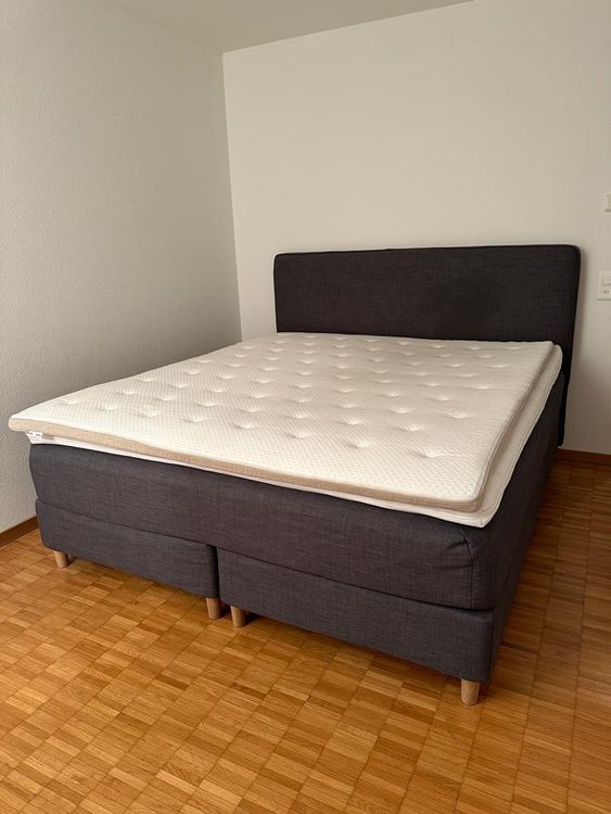 Ikea Dunvik Boxspringbett, 180x200, 1.5 Jahre, plus 2 Topper | Kaufen ...
