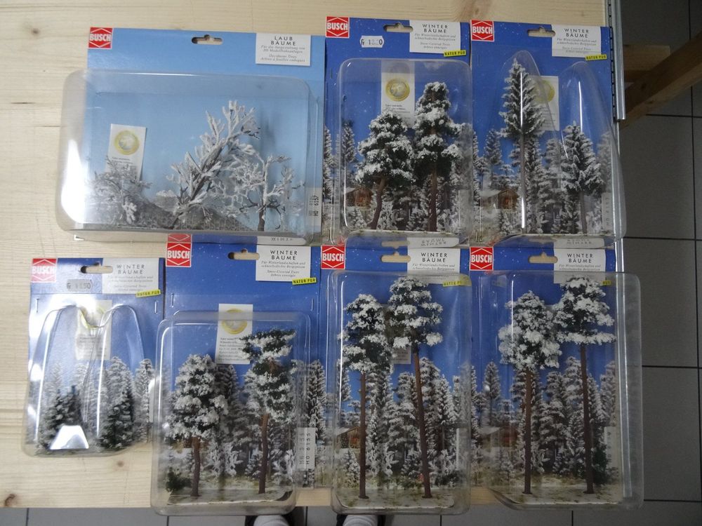 BUSH lot arbres enneigés HO NEUF dès 1.-fr (Neuf avec emballage d ...