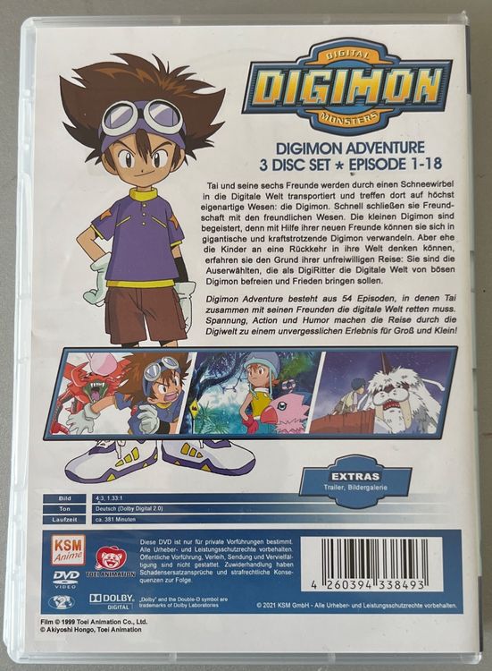 Digimon Adventure Episode 1 - 54 DVD Neuwertig (Neu (gemäss ...