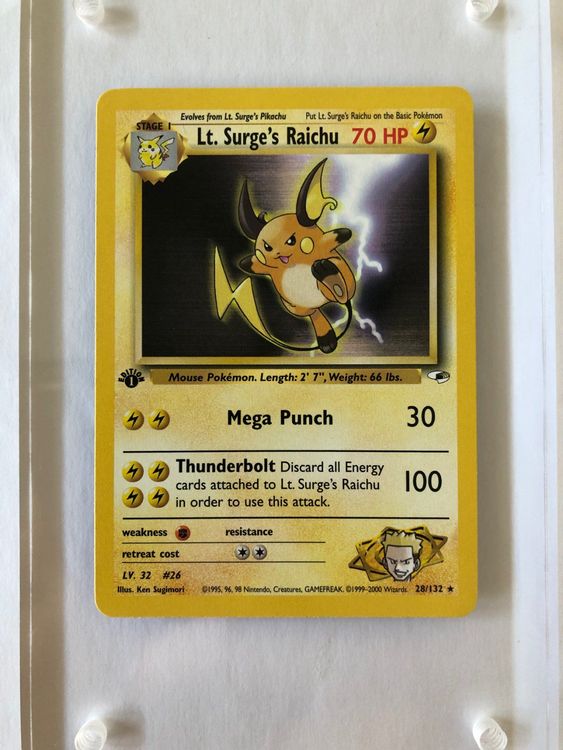Lt. Surge's Raichu 1st LP/NM ab 1.- (Usato) a Giubiasco per CHF 46.8 ...