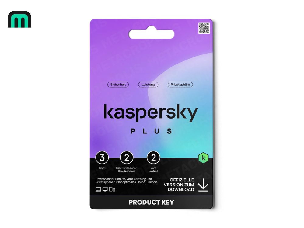 Kaspersky Plus - 3 Geräte - 24 Monate - WIN/MAC/IOS/ANDROID (Neu und originalverpackt) in ...