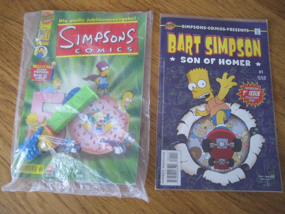 Simpons Comic Nr 50 mit Maggie PEZ & Son of Homer 1 Comic (Neu und ...