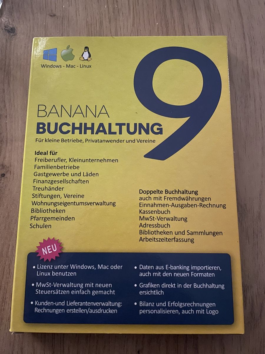 Banana Buchhaltung 9 Software Lizenz Windows Mac Linux (Neu (gemäss ...
