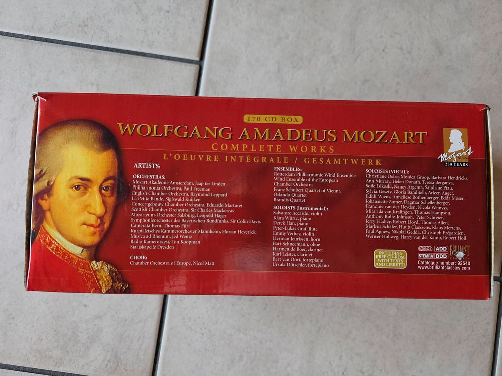 Wolfgang Amadeus Mozart - Complete Works / 170 CD Box (Gebraucht) in ...