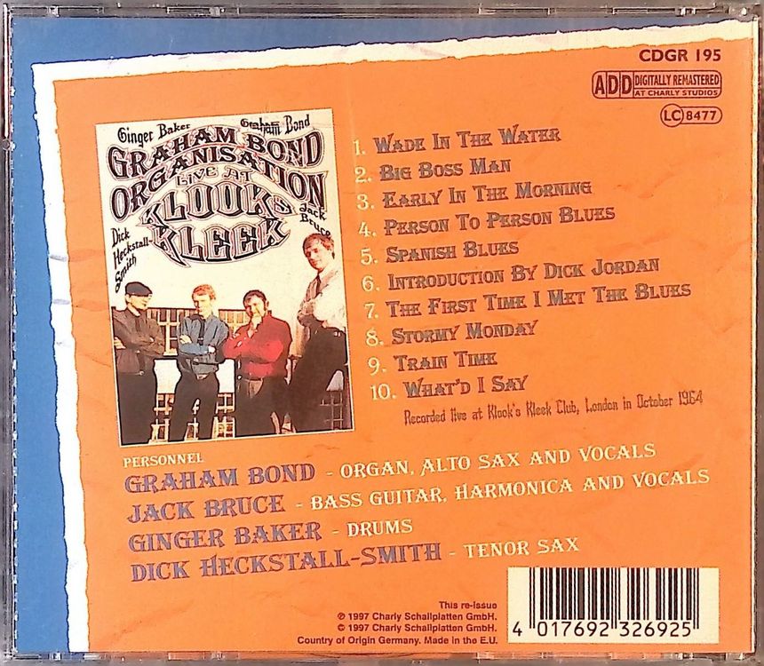 Live At Klook Kleek The Graham Bond Organization (Gebraucht) in Russo ...