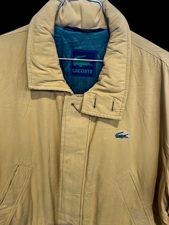 Vintage Lacoste Mustard Yellow Jacket - Quilted Green Lining (Gebraucht ...