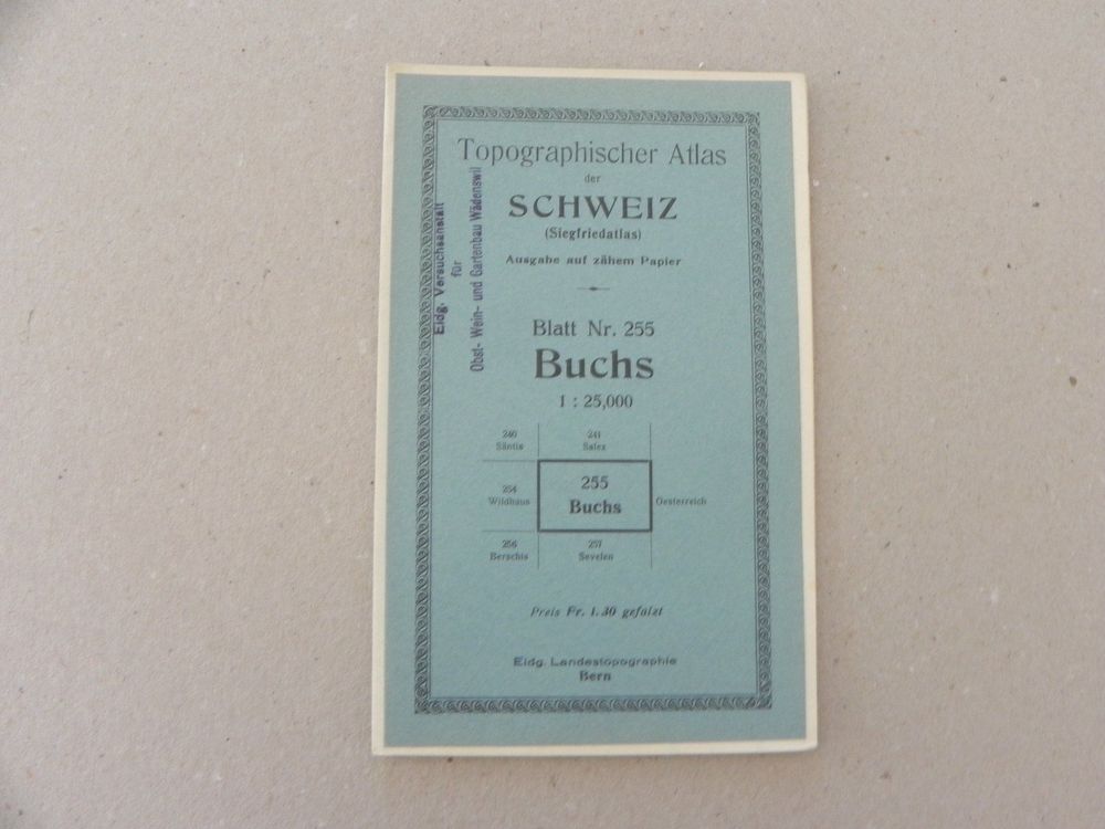 Landkarte Karte Buchs SG 1933 Grabs Gams Werdenberg | Kaufen auf Ricardo