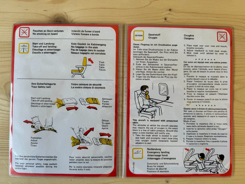 Vintage Crossair Metroliner " For Your Safty " Safety card | Kaufen auf ...
