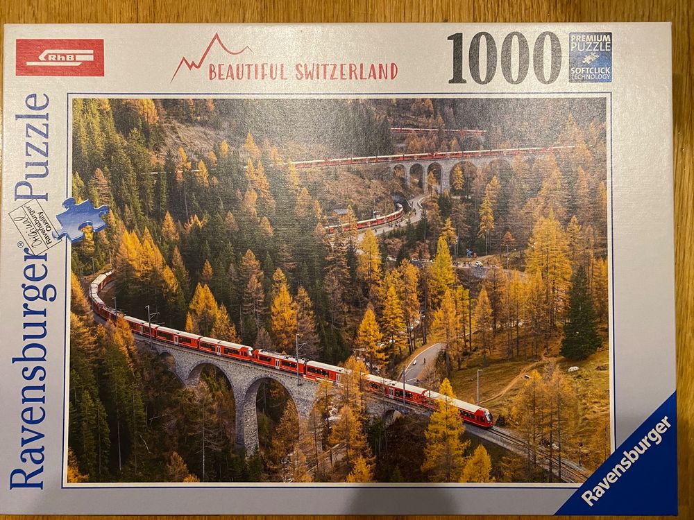 Puzzle Ravensburger le plus long train du monde RHB (Gebraucht) in Plan ...