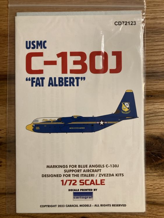 1/72 Caracal Models USMC C-130J Fat Albert Decals (Neu und ...