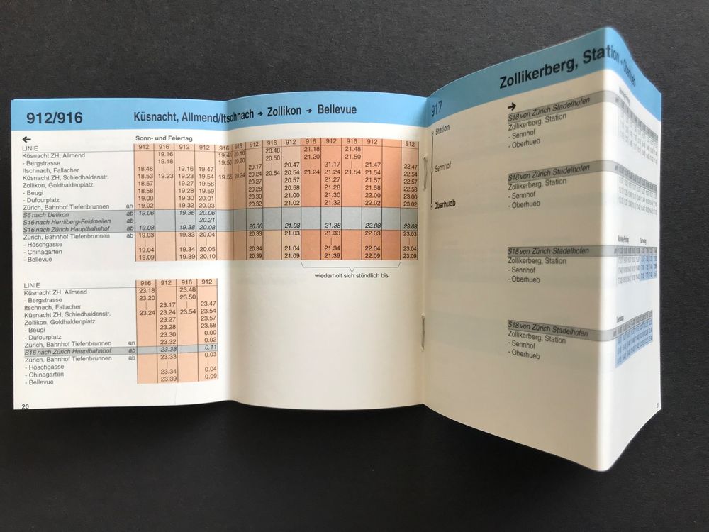 ZVV Fahrplan aus dem Jahre 2006 (Neu (gemäss Beschreibung)) in Feldmeilen für CHF 2 – mit ...