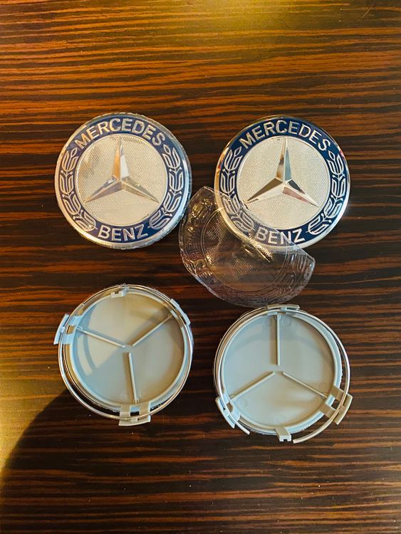 Mercedes 75mm Nabendeckel Radnaben Felgendeckel Dunkelblau | Kaufen auf ...