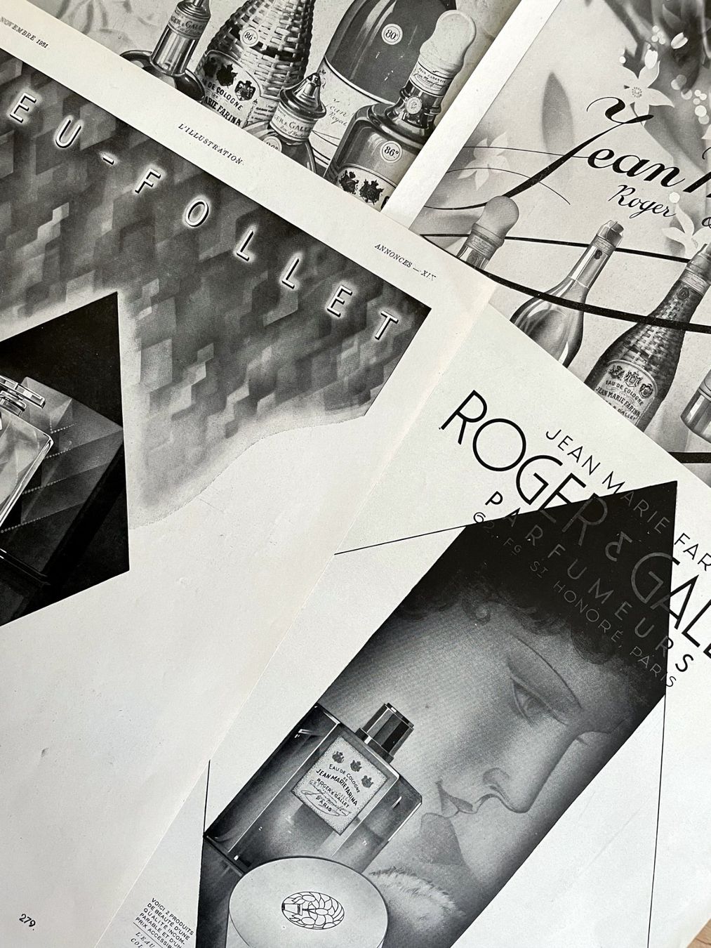 Roger & Gallet Parfum - 4 alte Werbungen /Publicités 1930/33 (Gebraucht ...