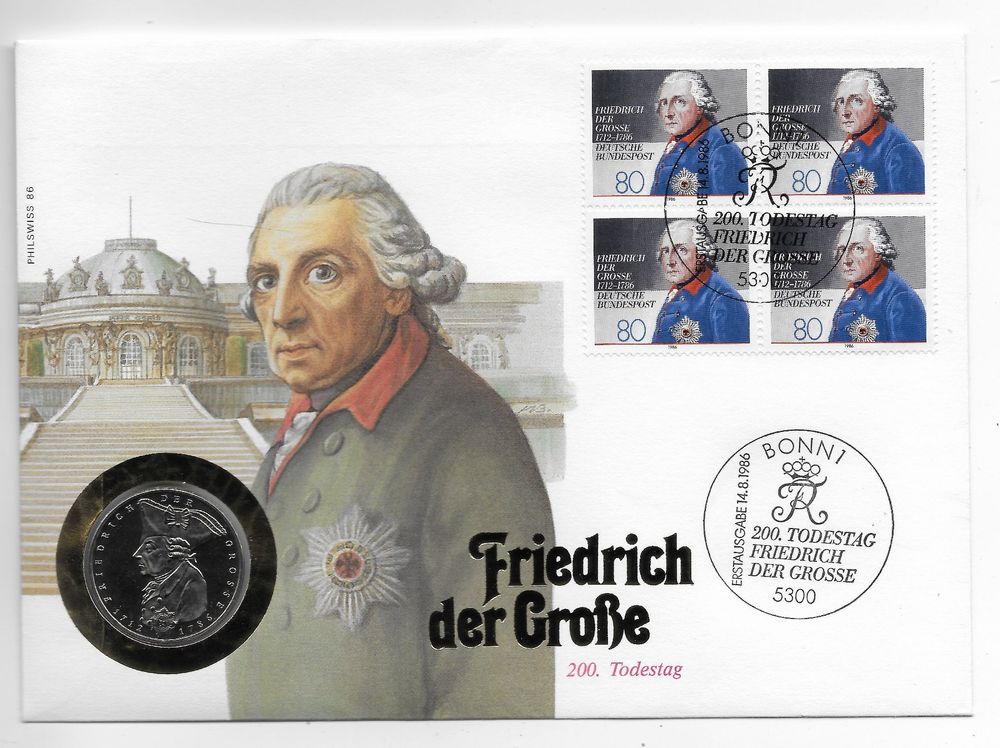 Münzbrief Friederich der Grosse 5DM 1986 (Neu (gemäss Beschreibung)) in Hefenhofen für CHF 5 ...