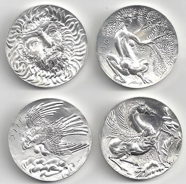 4er Hans Erni Silber-Münzen 4 Elemente (Neu (gemäss Beschreibung)) in Zürich für CHF 195 – mit ...