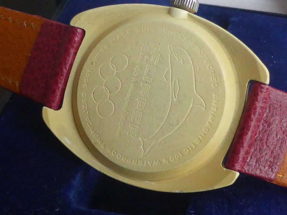 Vintage Uhr Kurz Eloga Fortis Mod. Flipper PVC Olympia 36mm (Gebraucht ...