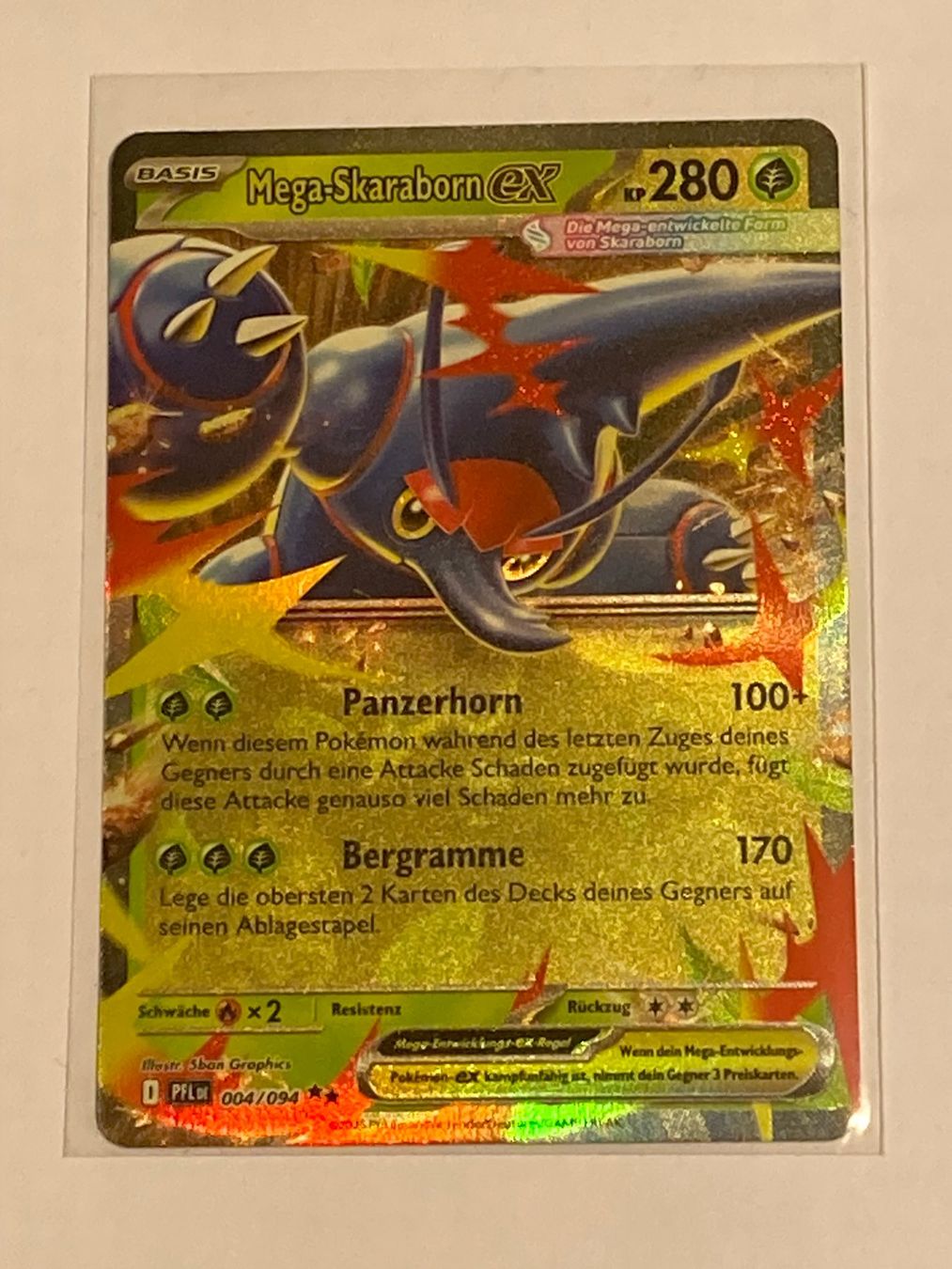 Pokemon FATALE FLAMMEN Mega-Skaraborn ex 004 / 094 DE (Neu (gemäss ...