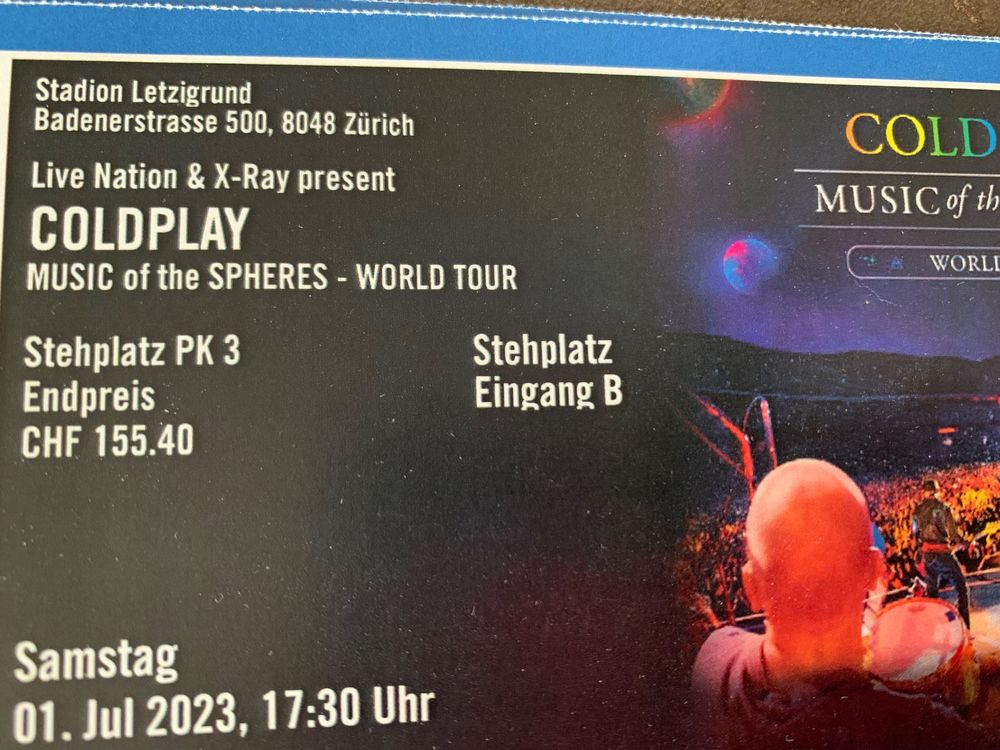 Coldplay Ticket samstag 1.7.23 | Comprare su Ricardo Coldplay Ticket samstag 1.7.23 | Comprare su Ricardo