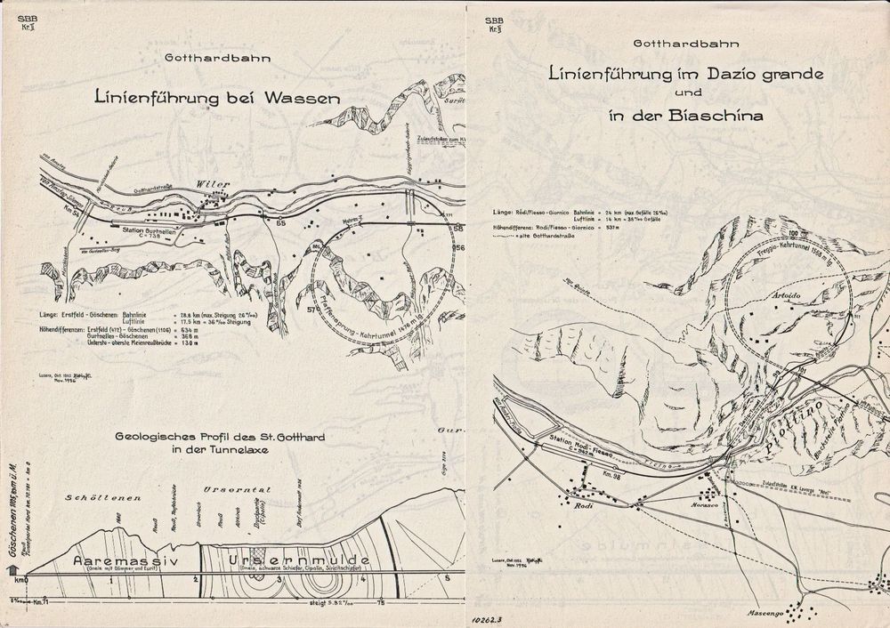 SBB, Linienführung Dazio grande und Biaschina 1956 | Kaufen auf Ricardo