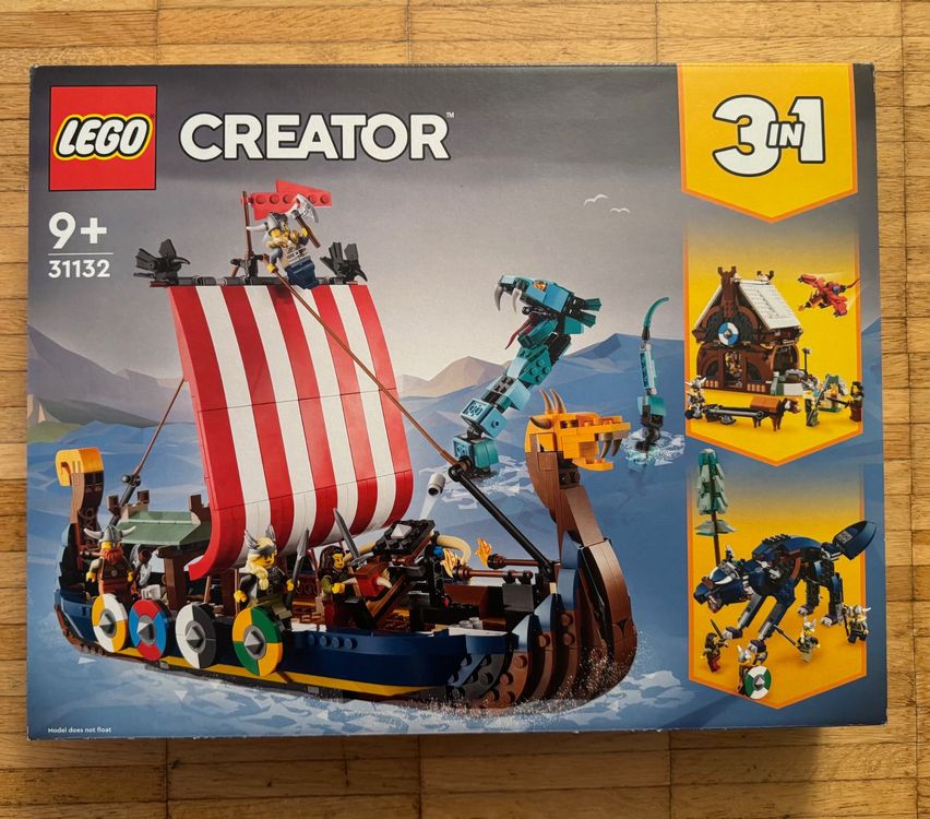 Lego 31132 Wikingerschiff mit Midgardschlange (Neu und originalverpackt ...
